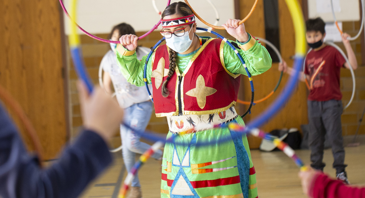 Students Experience Hoop Dancing from Lakota Artist Chief Eagle - St ...